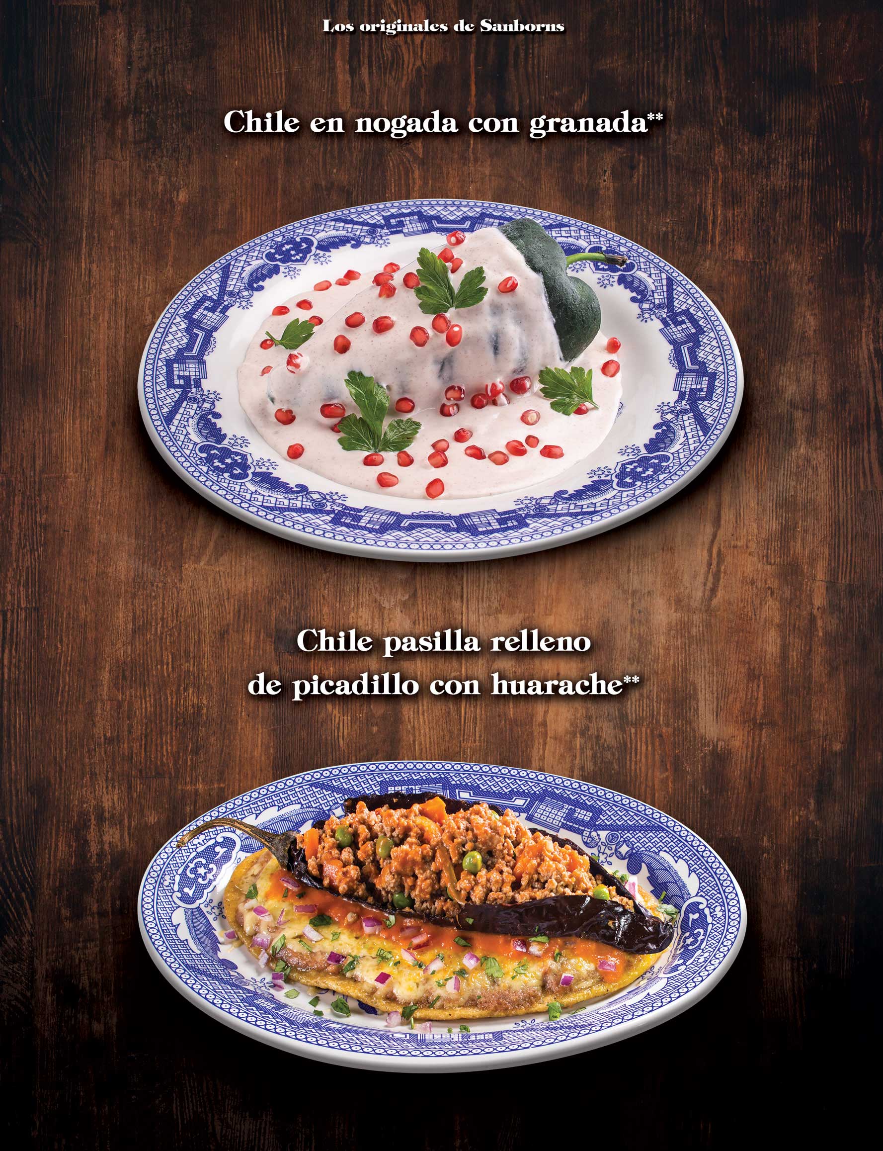 Menú Chiles Rellenos